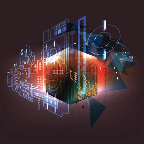 Microchip Cube Stock Illustrations 342 Microchip Cube Stock