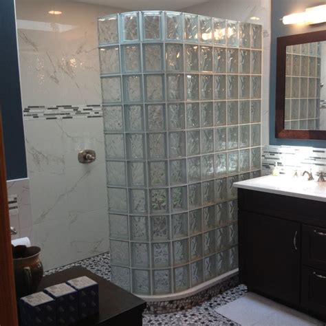 Glass Block Shower Wall Photos And Ideas Houzz