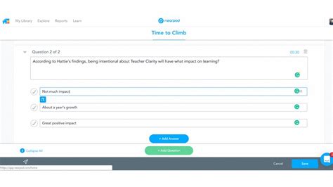 Using Nearpods Time To Climb Gamification Activity