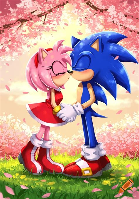 Shadow The Hedgehog And Rouge The Bat Share A Tender Kiss On A Rooftop