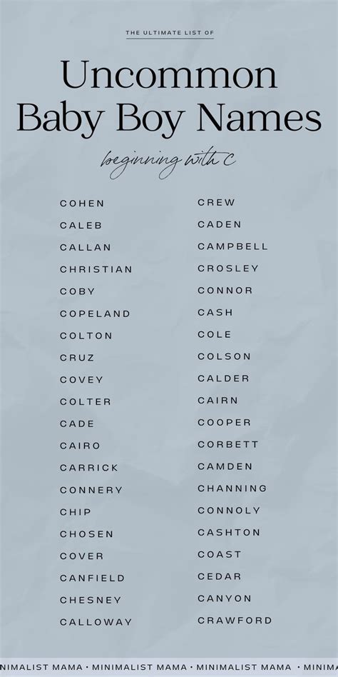 95 modern boy names that start with c – Artofit