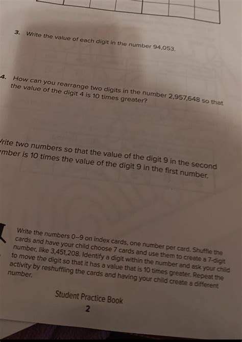 Solved Write The Value Of Each Digit In The Number 94 053 4 How Can