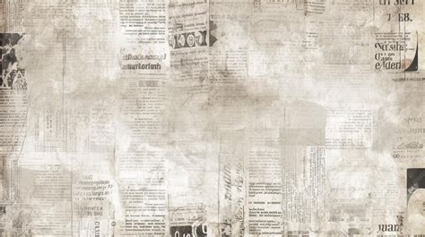 Newspaper Paper Grunge Aged Newsprint Pattern Background Vintage Old