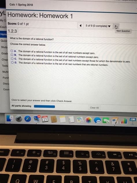 Solved 1 2 2 What Is The Domain Of A Polynomial Choose The Chegg Com