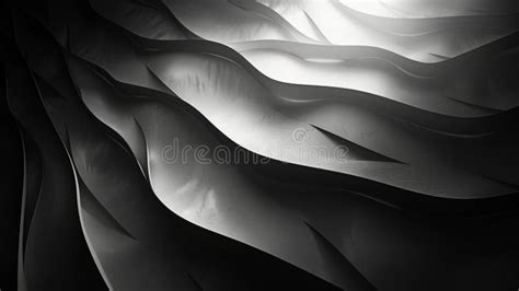 Monochromatic Abstract Of Undulating Fabric Conveying Elegance And Movement Stock Image Image