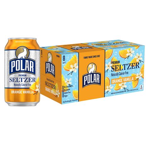 Polar Frost Calorie Free Sparkling Seltzer Water With Natural Orange