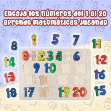 Encajable De Números Con Pines Del 1 Al 20