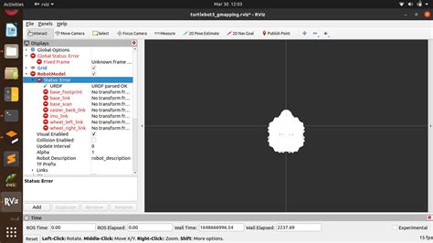 Rviz No Transform Error After Launching Turtlebot Burger Slam Simulation Issue