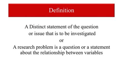 Problem Statement Pptx Stating An Acurate Problem And Reseaech Questions Are The Essential