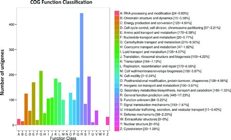 histogram of cog classifications 2 583 degs were grouped into 24 cog