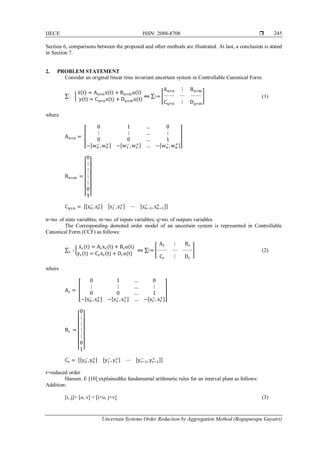 Uncertain Systems Order Reduction By Aggregation Method PDF
