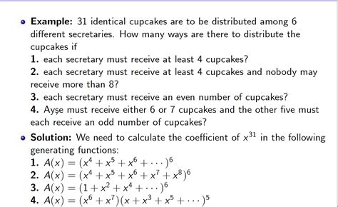 Solved Example 31 Identical Cupcakes Are To Be Distributed