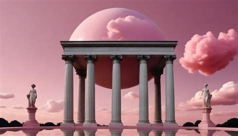Premium Photo Classical Architecture Surreal Fantasy Land Digital Art