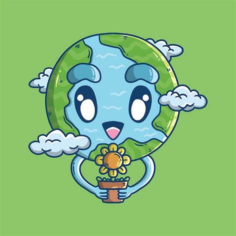 Premium Vector Cute Planet Earth Character