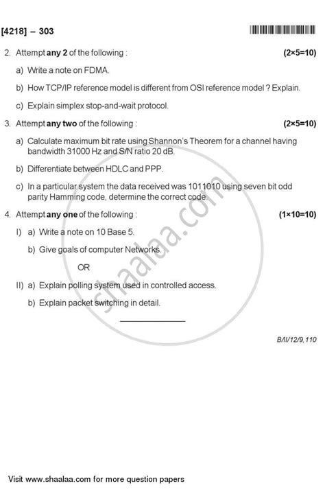 Computer Networks 1 2012 2013 Bsc Computer Science Semester 5 Tybsc