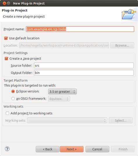 练习：建立一个插件 Eclipse4 Rcp 指南
