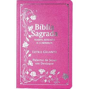 Bíblia Sagrada Letra Gigante Harpa Avivada E Corinho Covertex Pink Shopee Brasil