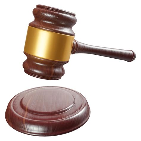 Premium Photo Judge Gavel Isolated Highlighted On White Background 3d
