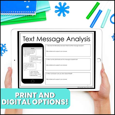 Winter Text Message Analysis Making Inferences And Citing Evidence Made
