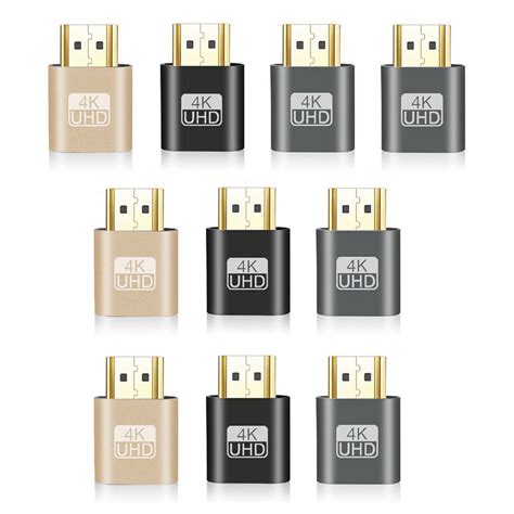10pcs Compatible Virtual Display Adapter 4k Edid Dummy Plug Headless