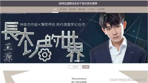 Nodejspythonphpspringbootvue 协同过滤算法及在个性化音乐推荐系统 Csdn博客