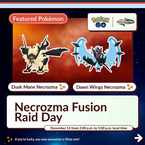 Pokémon GO Raid Day Event - Dusk Mane Necrozma and Dawn Wings Necrozma - PocketMonsters.Net