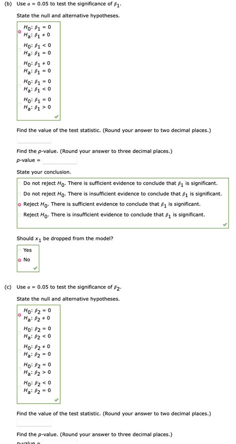Solved a Use α 0 01 to test the hypotheses H0 β1 β2 0 Chegg com