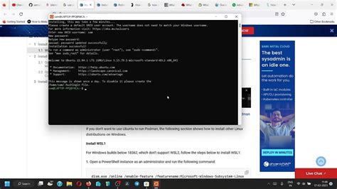 Create User Password And Update Ubuntu 22041 Lts Wsl Youtube