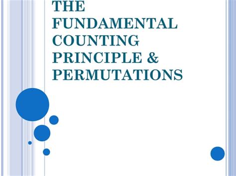 Fundamental Counting Principle Powerpoint Pptx
