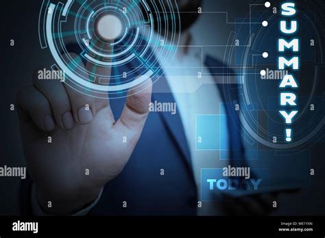 Word Writing Text Summary Business Photo Showcasing Brief Statement Or Account Of Main Points