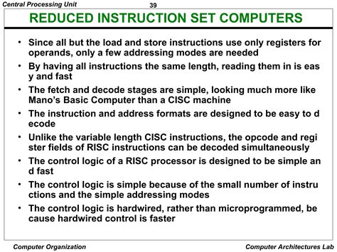 Central Processing Unitcomputer Organizationppt Operating Systems
