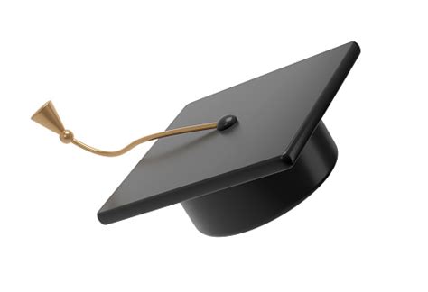 졸업 대학 또는 대학 검은 모자 3d 아이콘 그림 학위 수여식 및 교육 프로그램 설계를 위한 요소 3차원 형태에 대한 스톡 사진 및 기타 이미지 Istock