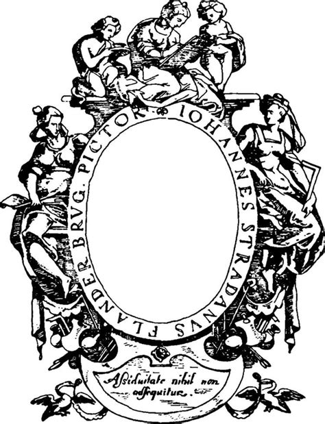 Border Typographical Frame Was Designed During The Renaissance Vintage