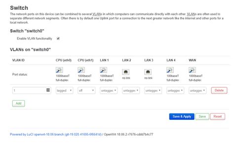 Vlan And 2cpus Eth0 Eth1 Network And Wireless Configuration Openwrt Forum