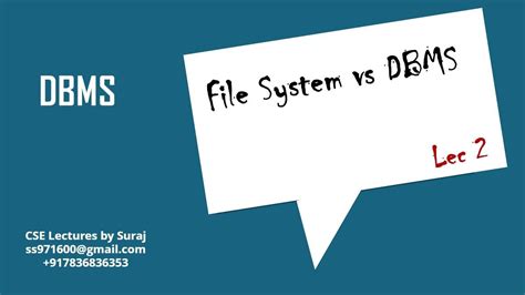 File System Vs Dbms In Hindi Lec 2 Youtube