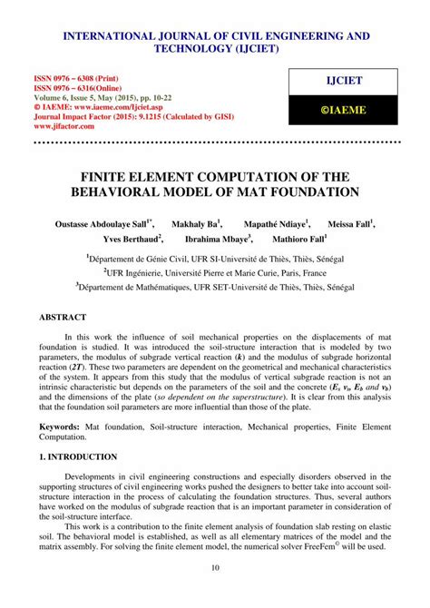 Pdf Finite Element Computation Of The Behavioral Model Of Mat