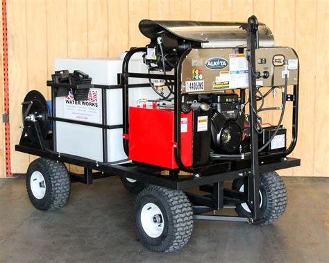 Hot Water Pressure Washer Trailer With 230 Gallon Tank Pull Cart 8