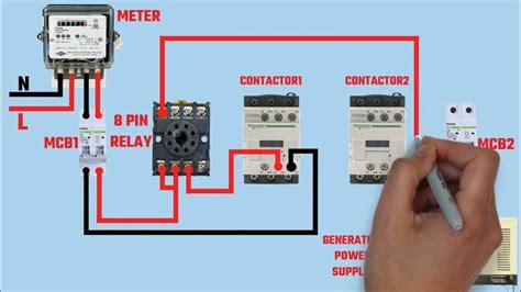 On Video 8pin Relay Connection With Ats Automatic Transfer Switch Electrical And Electronics