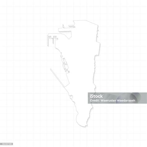 지브롤터지도 와 국경 백색 격자 종이 배경 통하고 있는 얇은 까만 윤곽선 높은 상세지도 인포 그래픽 벡터 일러스트 레이 션