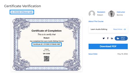 new and better learndash certificate verify and share