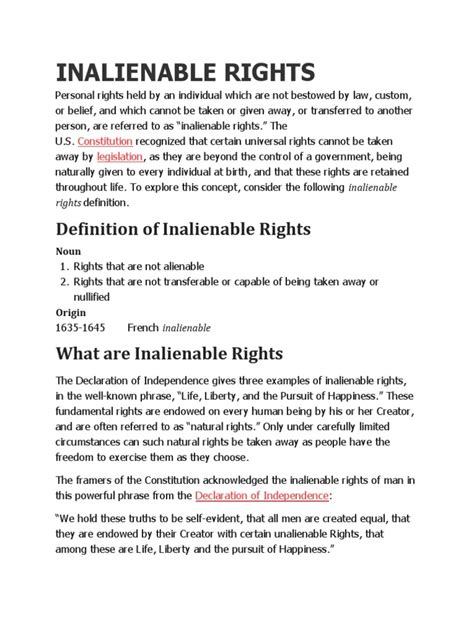 Inalienable Rights Pdf Life Applied Ethics