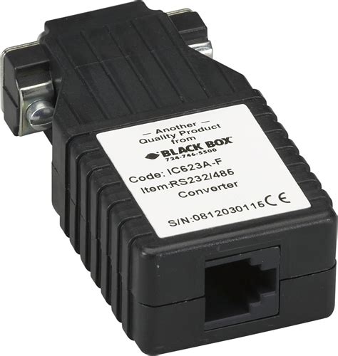 Amazon Com Black Box Async RS232 To RS485 Interface Converter DB9 To RJ11 Electronics