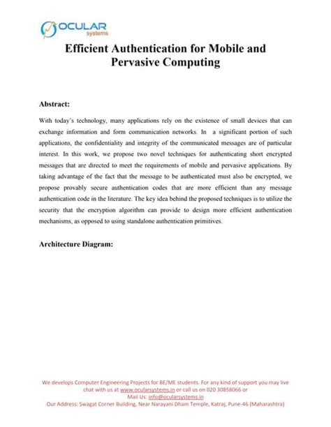 efficient authentication for mobile and pervasive computing pdf