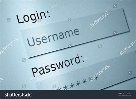 Login Username And Password In Internet Browser On Computer Screen