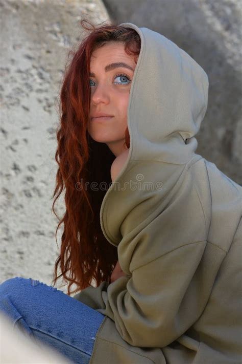 Redhead With Blue Eyes Stock Photo Image Of Adult Dream