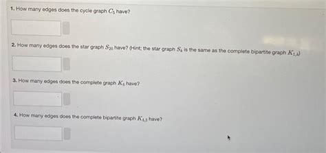 solved 1 how many edges does the cycle graph c5 have 2