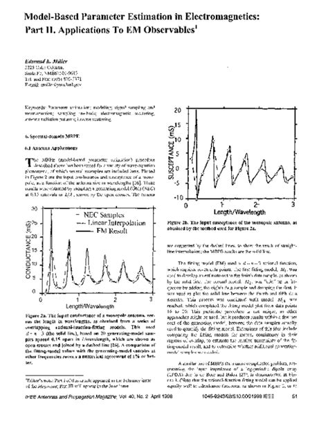 pdf mbpe model based parameter estimation in electromagnetics part