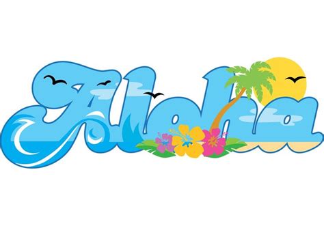Hawaiian Clip Art Backgrounds Aloha Hawaii Vector Free Vector Art