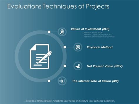Evaluations Techniques Of Projects Ppt Powerpoint Presentation Inspiration Templates