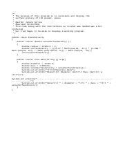 PlanetGravity Java The Purpose Of This Program Is To Calculate And Display The Surface